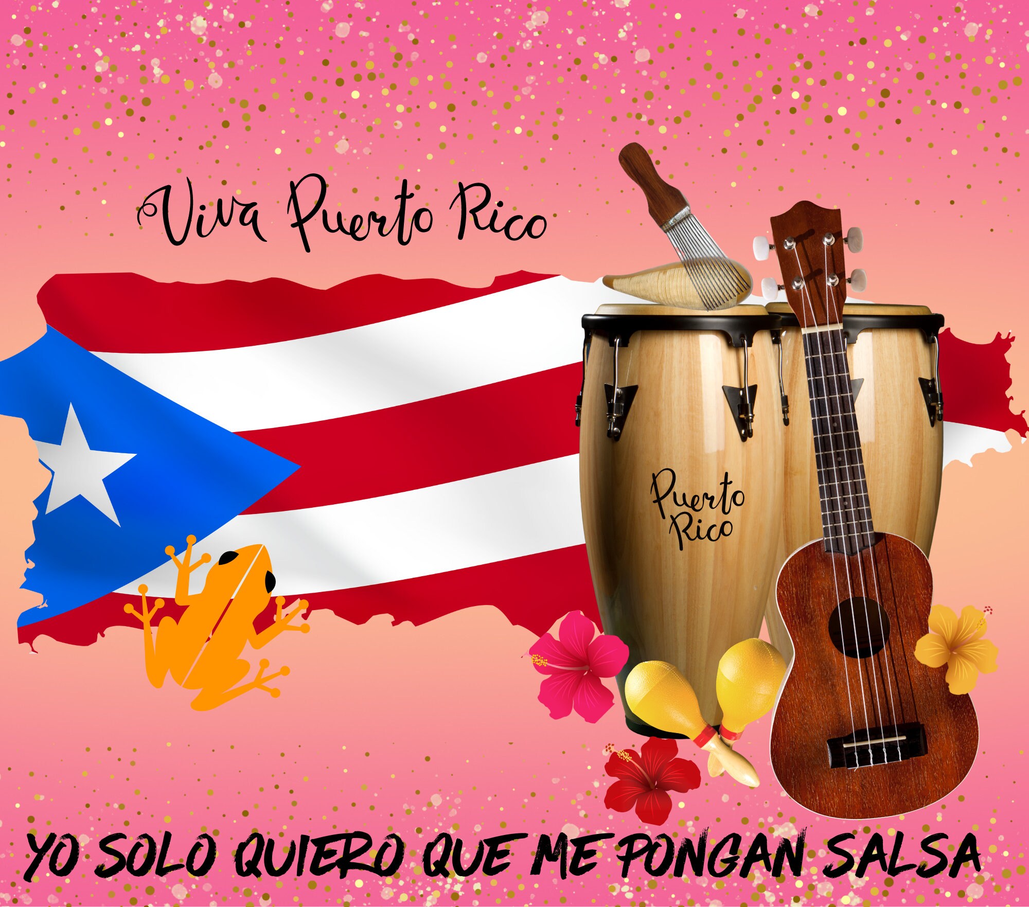 Salsa Puerto Rico PNG Sublimation Tumbler. Salsa PNG, Salsa Girl ...