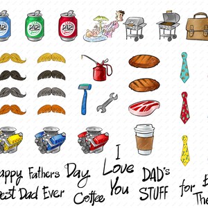 Father's Day Clipart, Digital Clipart, Father, Dad, Card, Multipack ...