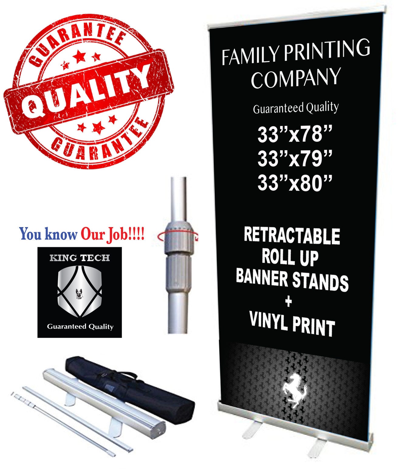 Retractable Roll up Banner Stands + Vinyl Print - Etsy