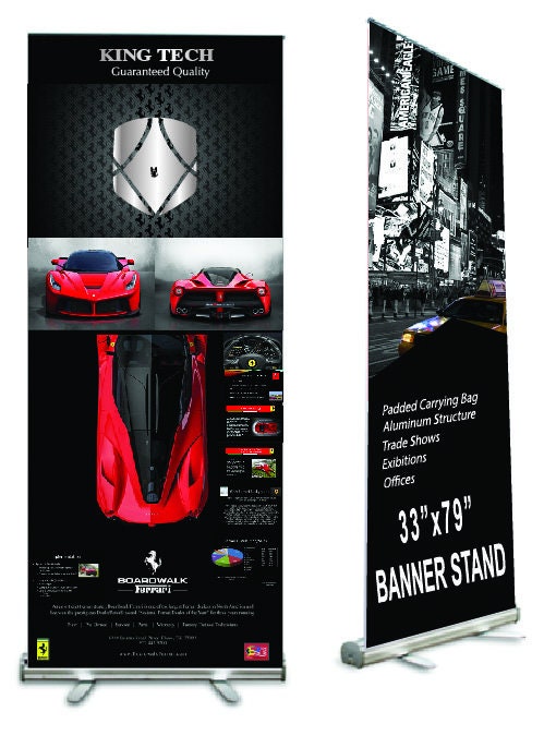 Retractable Banner Stand, Roll up Banner Stand 33 X 79 for Trade Show ...