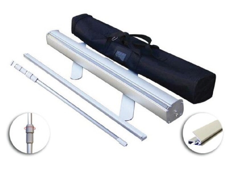 Retractable Roll up Adjustable Pole Banner Stand Display 33"x78",79",80 ...