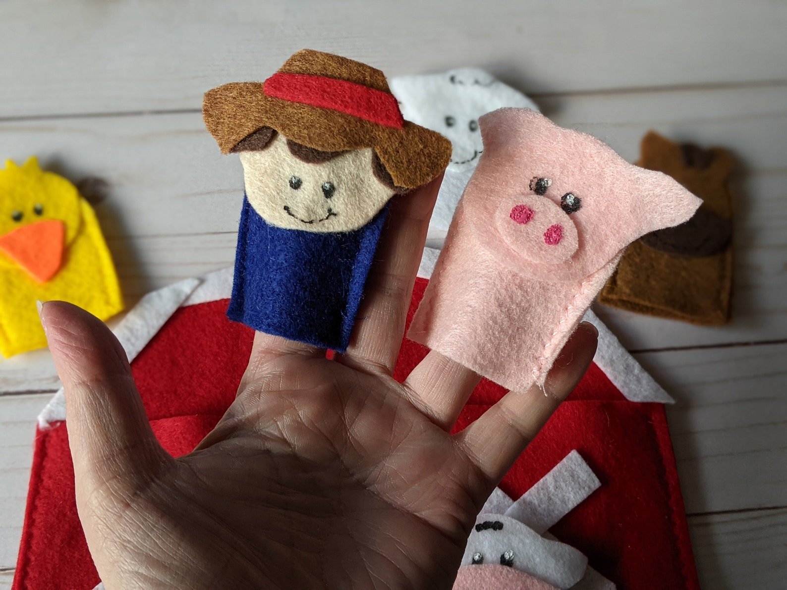 Old MacDonald Old MacDonald finger puppets farm farm | Etsy