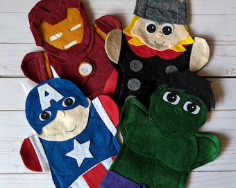 Super Hero Puppets - Etsy
