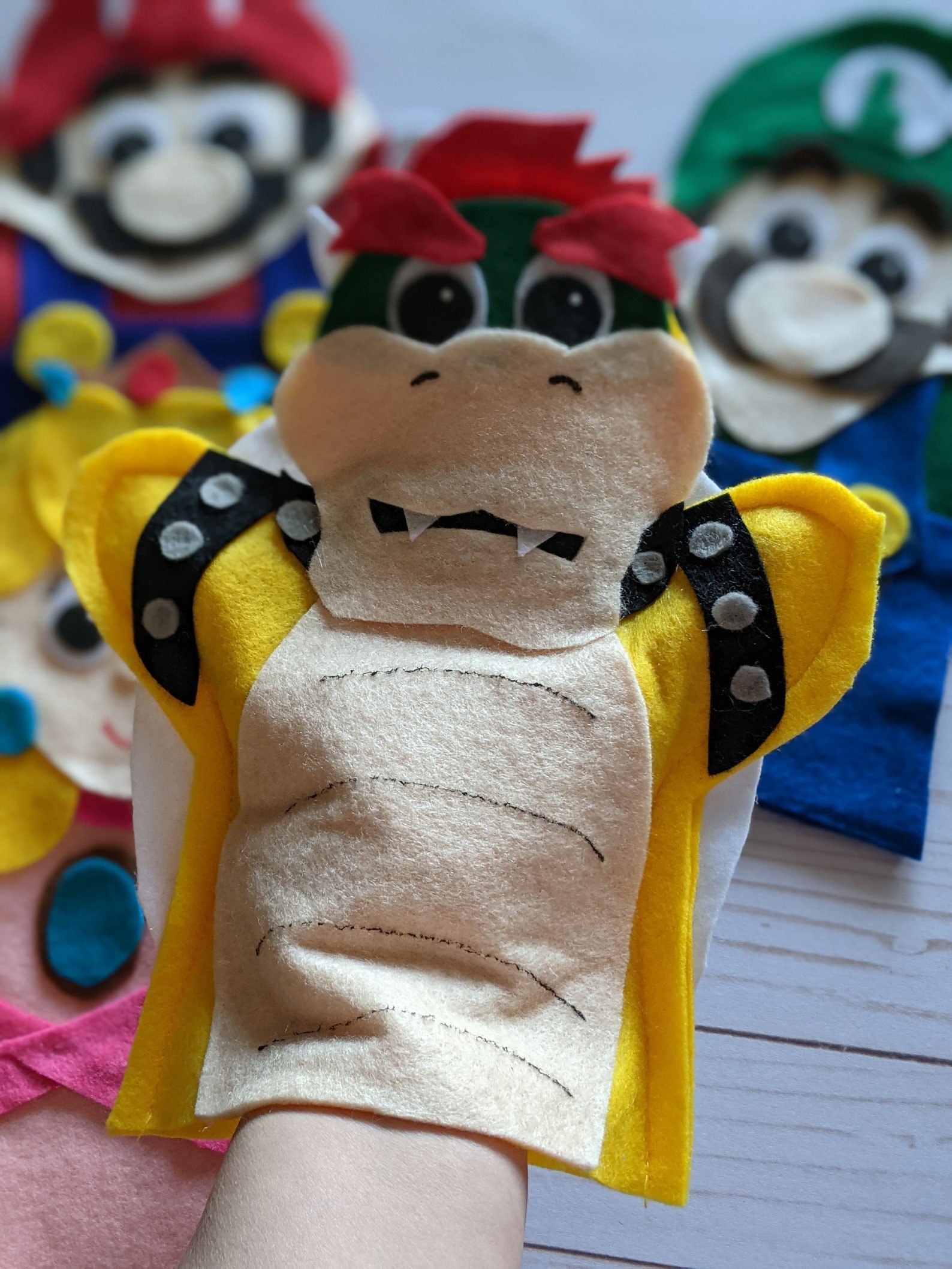 Super Mario Set of 5 Puppets Super Mario Luigi Princess - Etsy