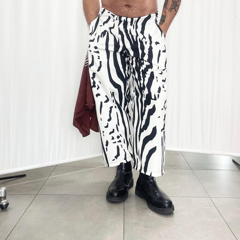Zebra Print Pants - Etsy