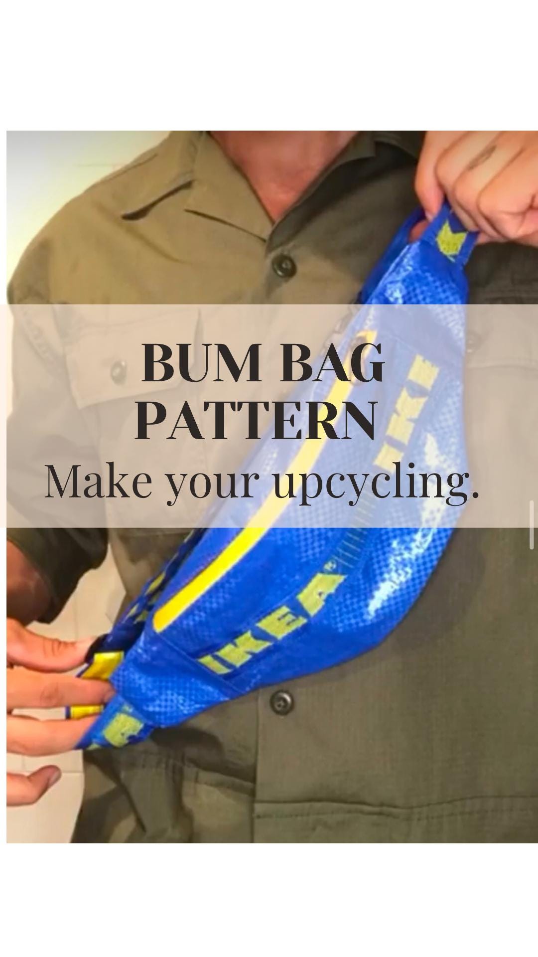 Bum Bag Pattern, Rework Pattern, Upcycling Bum Bag Pattern, Fanny Pack ...