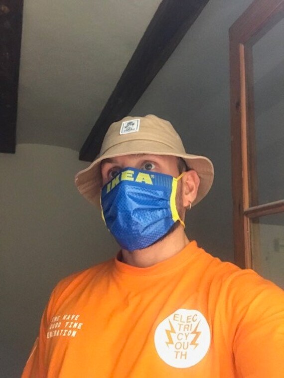 Upcycling Ikea Bag Mask Face Masc Ikea Mask Re Work | Etsy UK