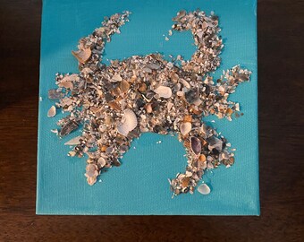 Crab Shadow Box, Crab Wall Art, Coastal Wall Art, Crab Wall Hanging ...