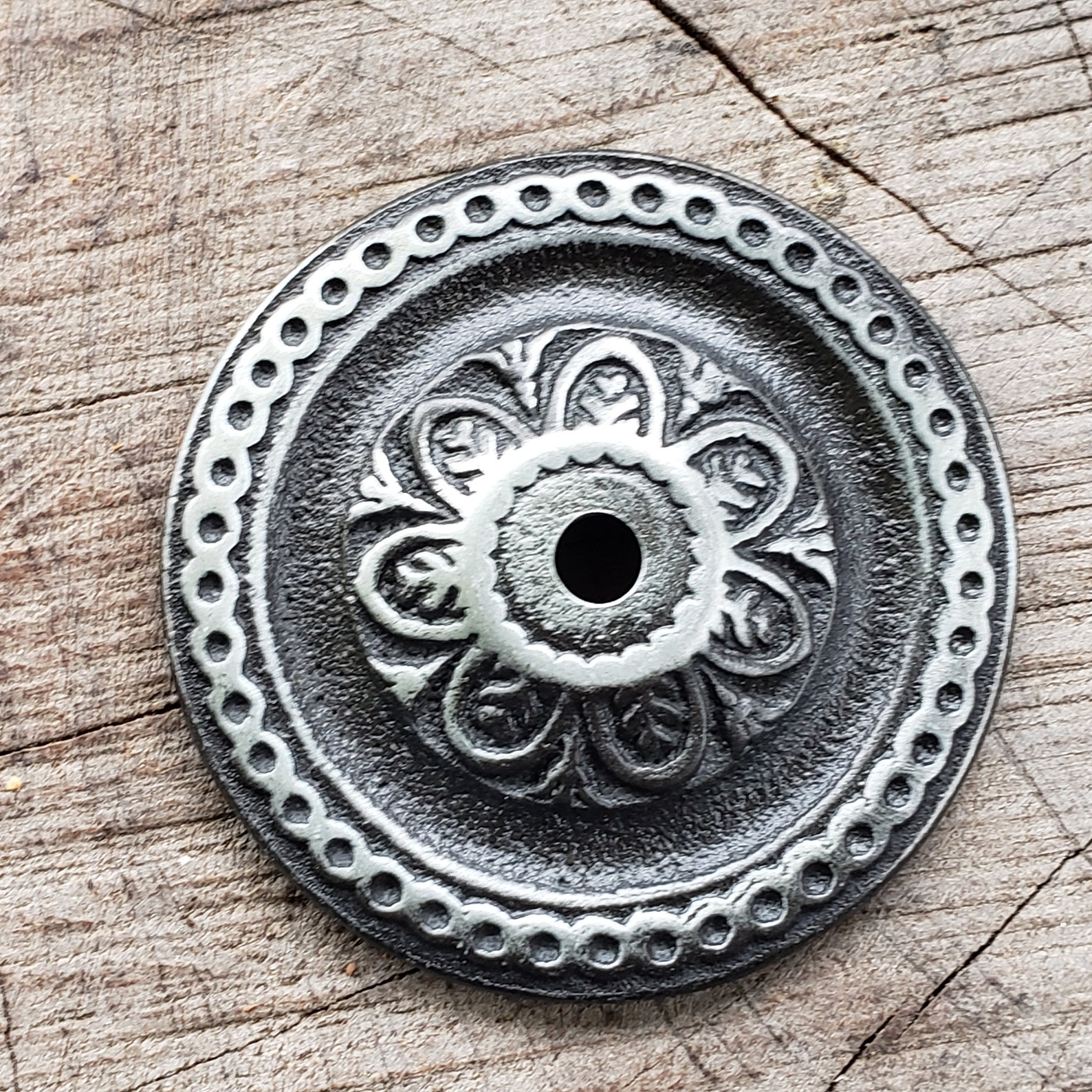 Escutcheon Backplate Solid Pewter Gray Black Cabinet Furniture - Etsy
