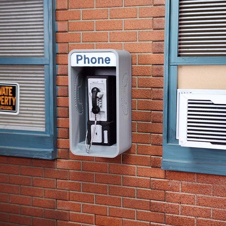 1/12 Scale DIY Payphone Kit, NECA Diorama Compatible – LED or Display ...