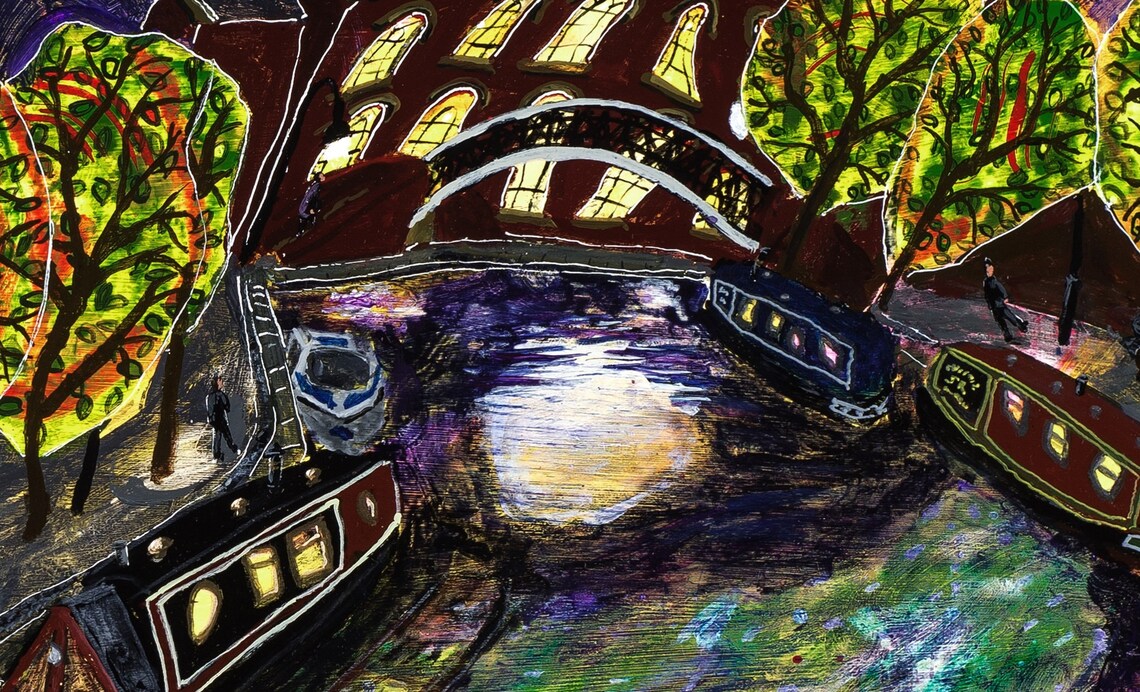 Castlefield and Beetham Tower No. 4 at Night. Signed Limited Edition of ...