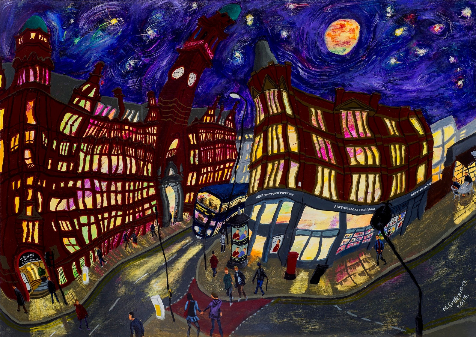 Cornerhouse & Oxford Rd (manchester at Night) No. 2, Signed Limited ...