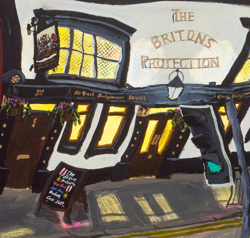 The Britons Protection Pub, No. 2, at Night Signed Limited Edition of ...