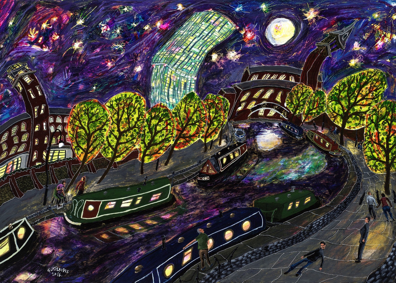 Castlefield and Beetham Tower No. 4 (at Night.) Signed Limited Edition ...