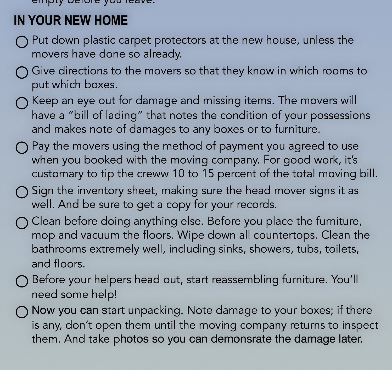Your Complete Moving Day Checklist - Etsy