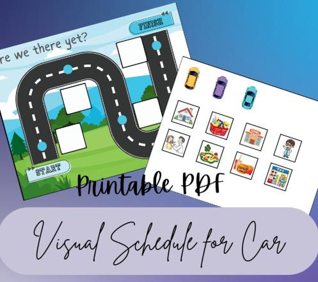 Autism Visual Schedule for Car, Racecar Token Board, Behavior Plan (PDF ...