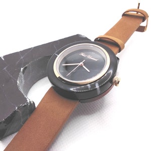Natural Marble Real Stone Watch Anniversary Gift, Wood Watch Men, Women ...