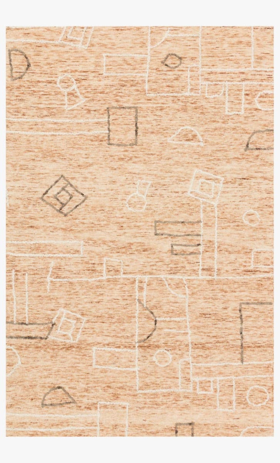 New Modern Hand Tufted Texture Loloi Ehren Leela LEE-05 Terracota Ivory ...