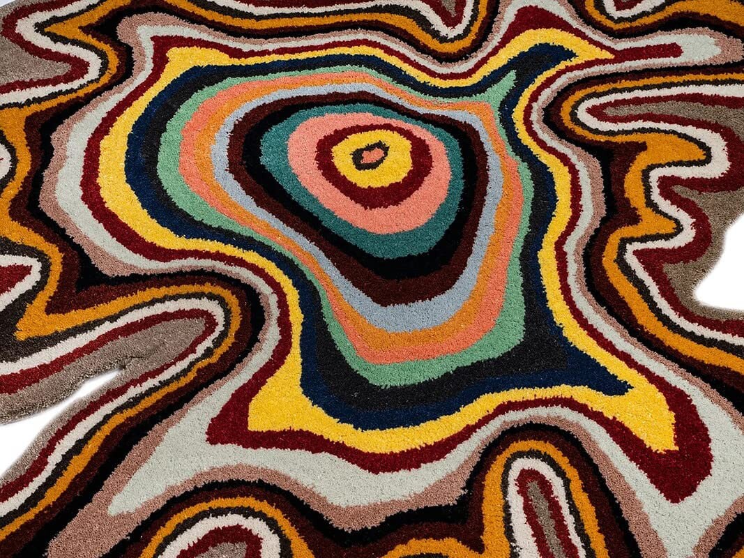 Rugs New Modern Design Hand Tufted Amoeba Rug 5X8 6X9 8X10 9X12 Wool ...