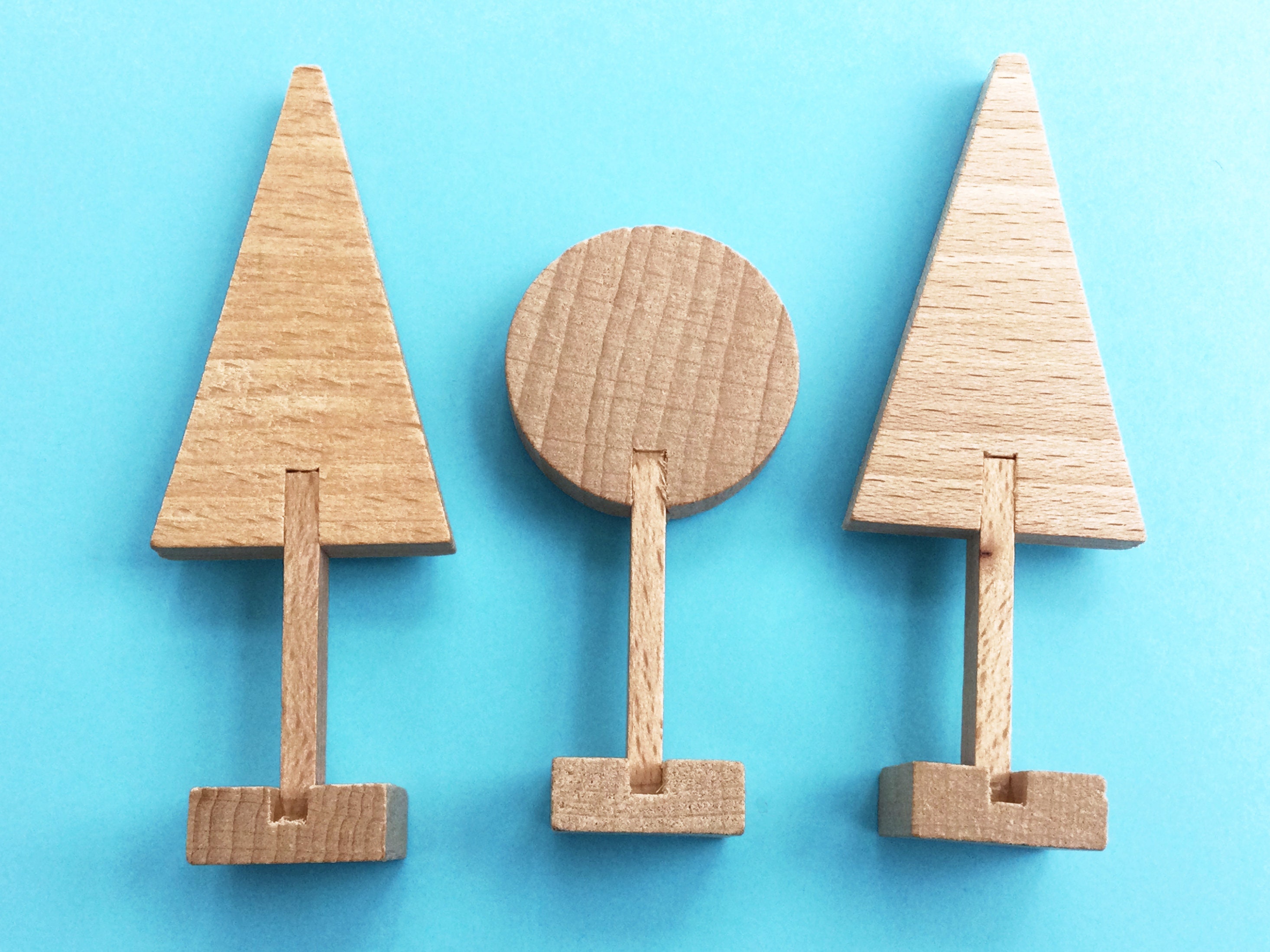 Miniature Wood Tree Set of 3 Simple Stylised Design Toy - Etsy