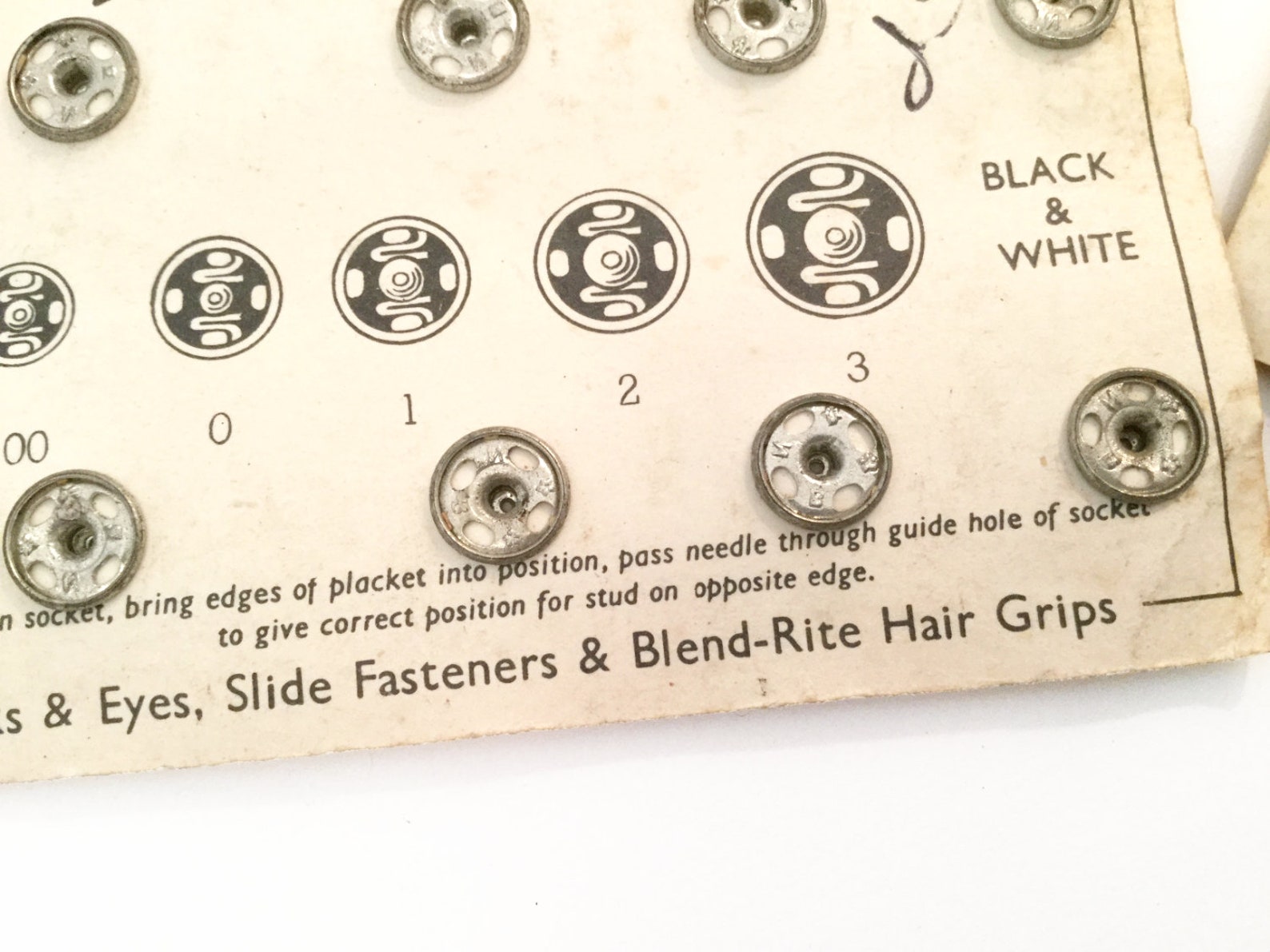 Metal Snap Buttons Vintage Snap Fasteners Original Cards | Etsy