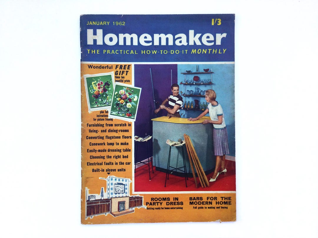 1962 Homemaker Magazine: Mid-century Home Decor & DIY Projects - Etsy