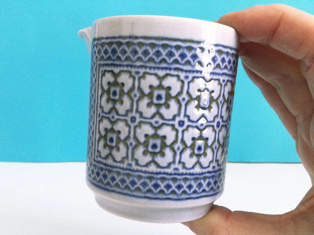 Vintage Hornsea Tapestry Milk Jug: Handleless Ceramic Creamer, 1970s ...