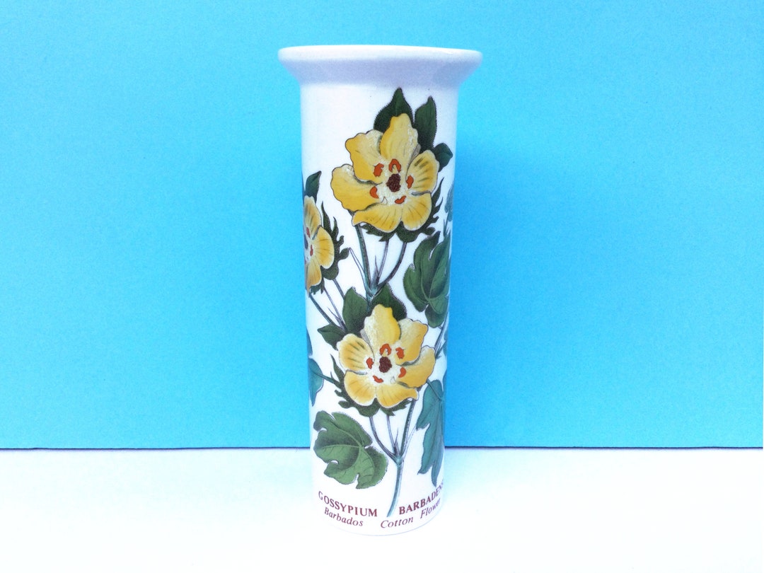 Portmeirion Bud Vase, Botanic Garden 1972, Yellow Cotton Flower, Susan ...