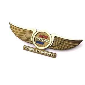 Vintage United Airlines Pin, Future Stewardess Wings, Stoffel Seals ...