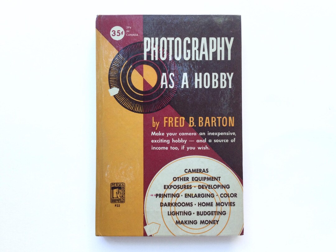 Livro Vintage Photography as a Hobby, Fred B Barton, capa dura dos anos ...