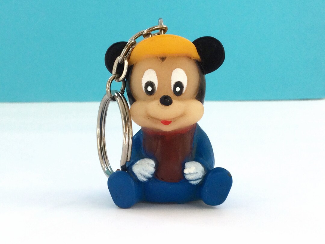 Vintage Mickey Mouse Key Chain, Cute Mouse Key Charm, 1980s Novelty Key ...