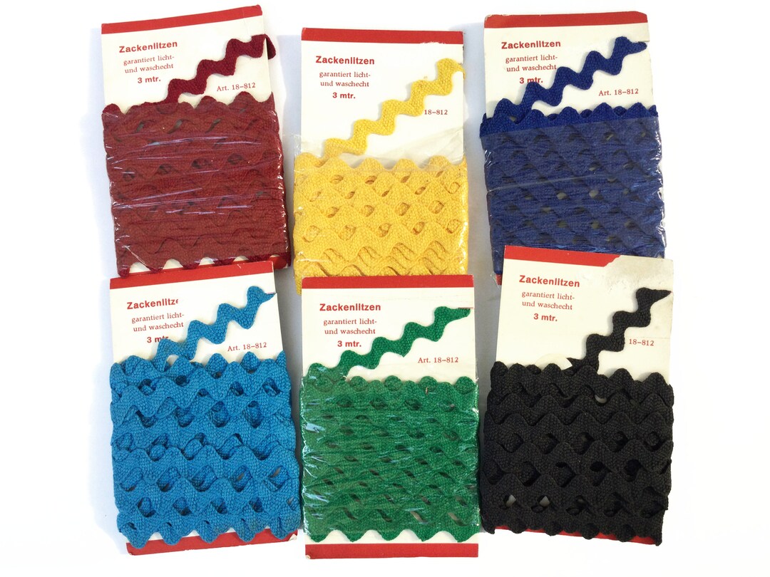 Vintage Cotton Rick Rack Trim: 3/4" Wide, Made in Germany - Etsy