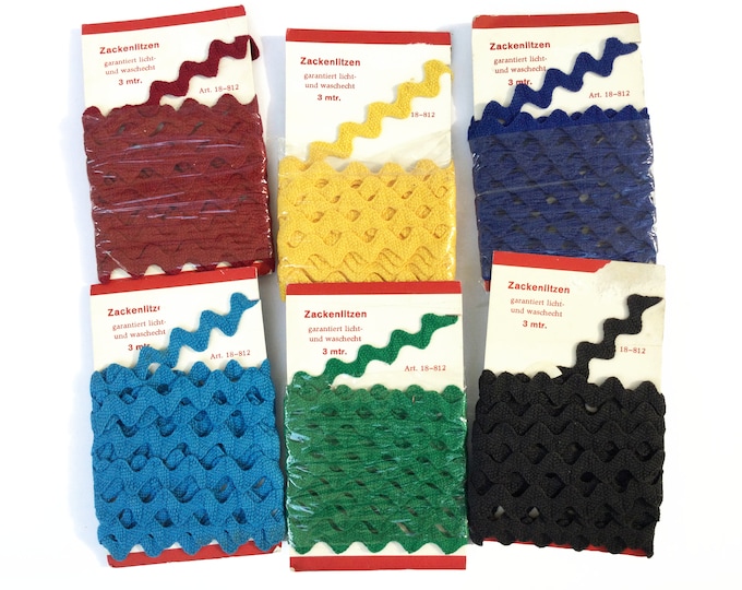 5 Yards Multicolored Rick Rack Trim, Ric Rac Trim, Rick Rack Lot, Trim ...