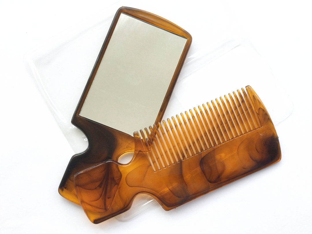 Mirror and Comb Set, 70s Plastic Faux Tortoise Shell, 2 Piece Set in ...