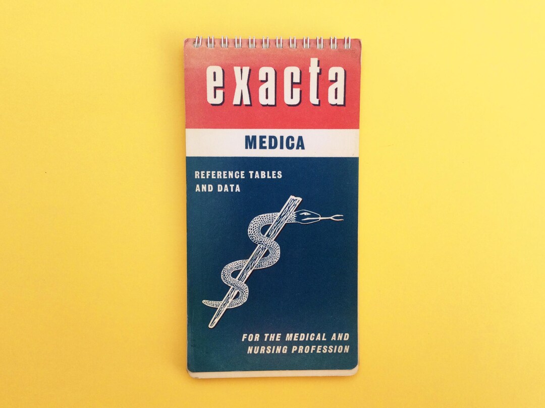 Vintage Exacta Medica: Medical Reference Tables for Doctors and Nurses ...