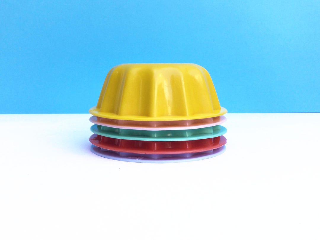Vintage Rainbow Plastic Bundt Cake Molds - Edmar Portugal, Set of 5 - Etsy