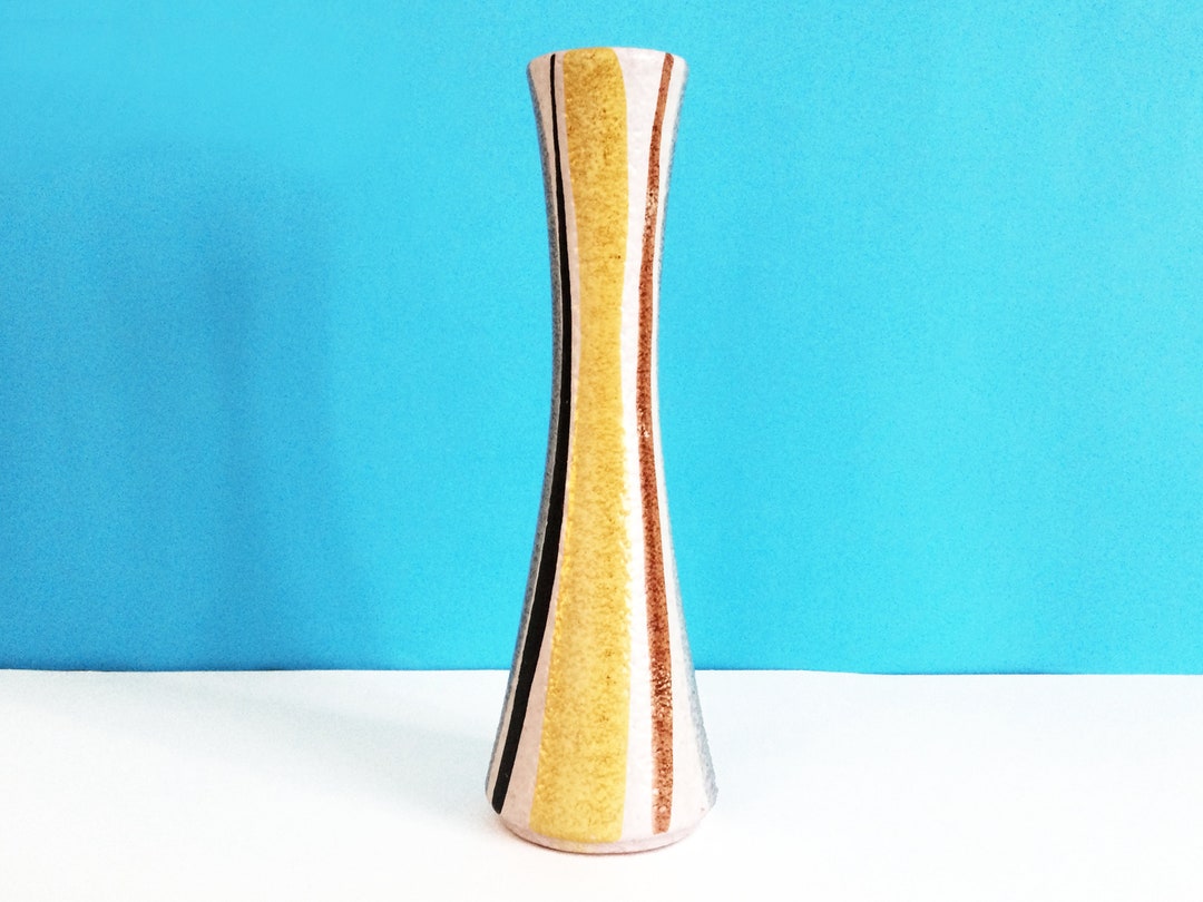 Vintage Ceramic Vase, Steuler 4125, 1950s West German Pottery, Yellow ...