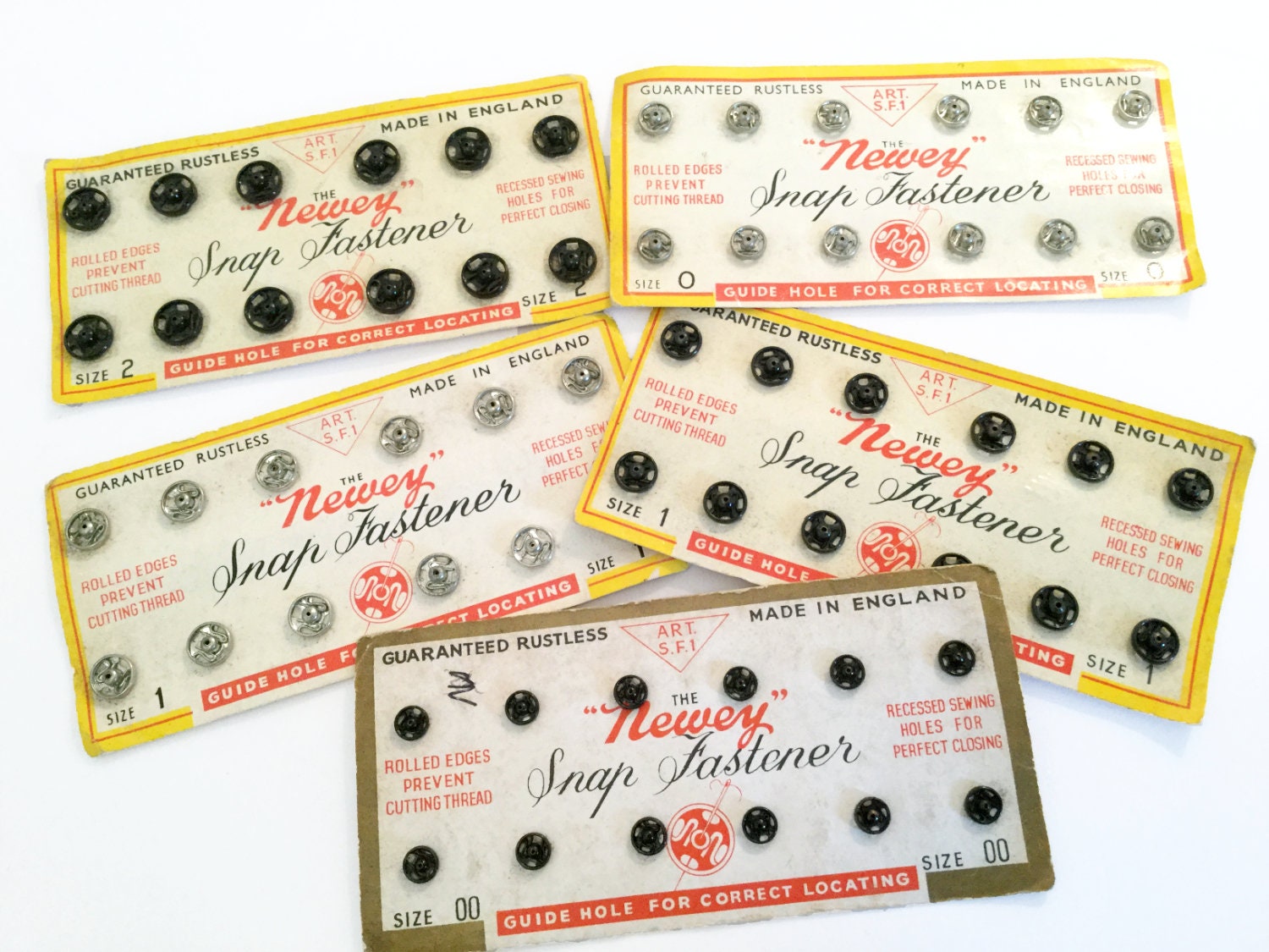 Metal Snap Buttons Vintage Snap Fasteners Original Cards | Etsy