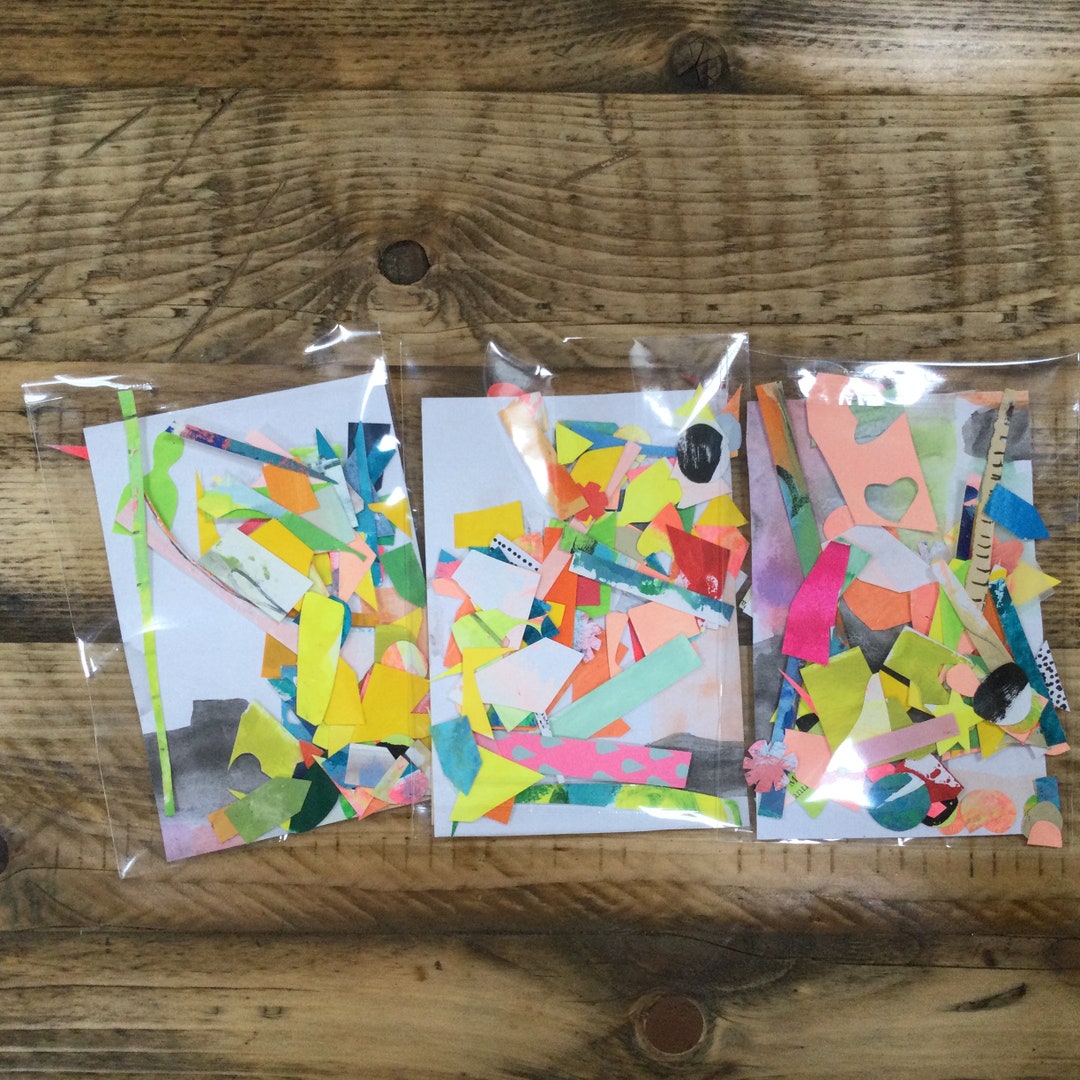 Collage Confetti - Collage Kit, Collage Scraps, Sketchbook, Mixed Media ...