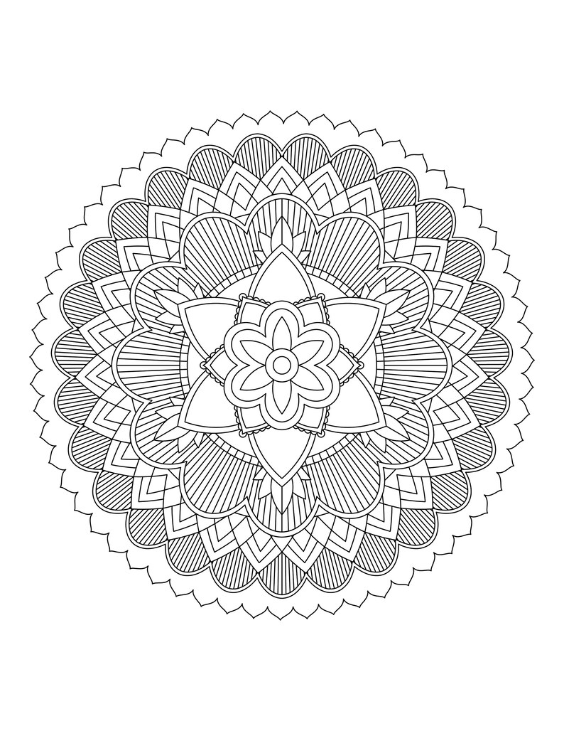 Five PDF Downloadable and Printable Mandalas for Downpload, Print and ...