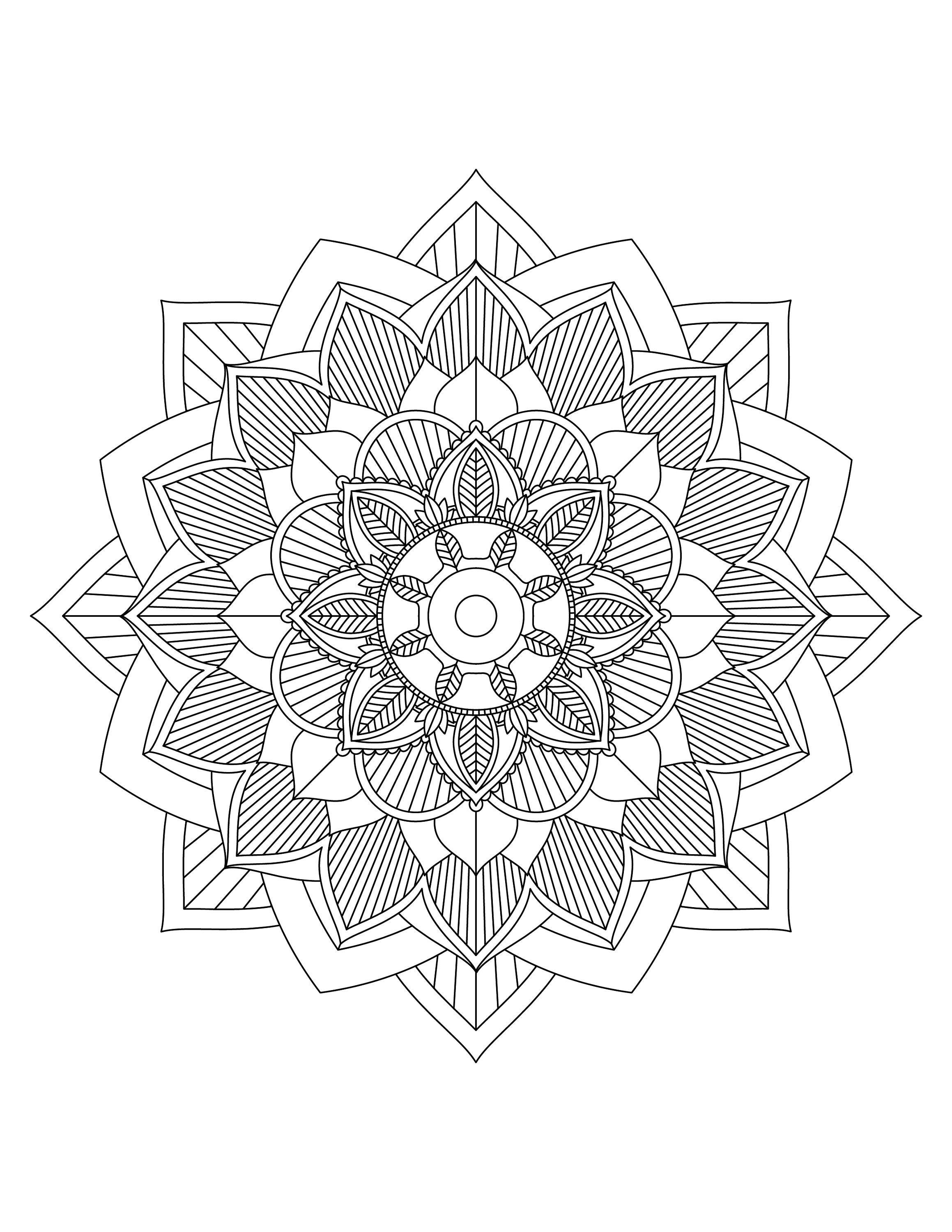 Five PDF Downloadable and Printable Mandalas for Downpload, Print and ...