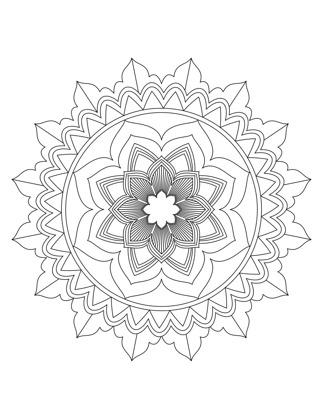 Five PDF Downloadable and Printable Mandalas for Downpload, Print and ...