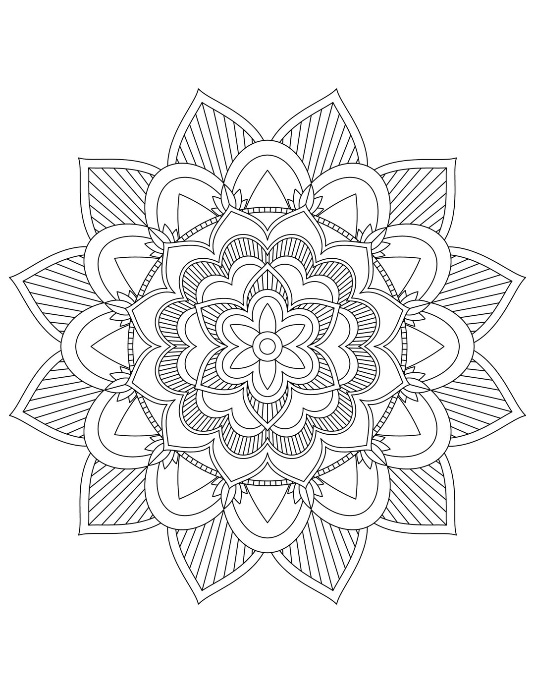Printable Mandala to Download. and Color. PDF Downloadable File BGS29 ...