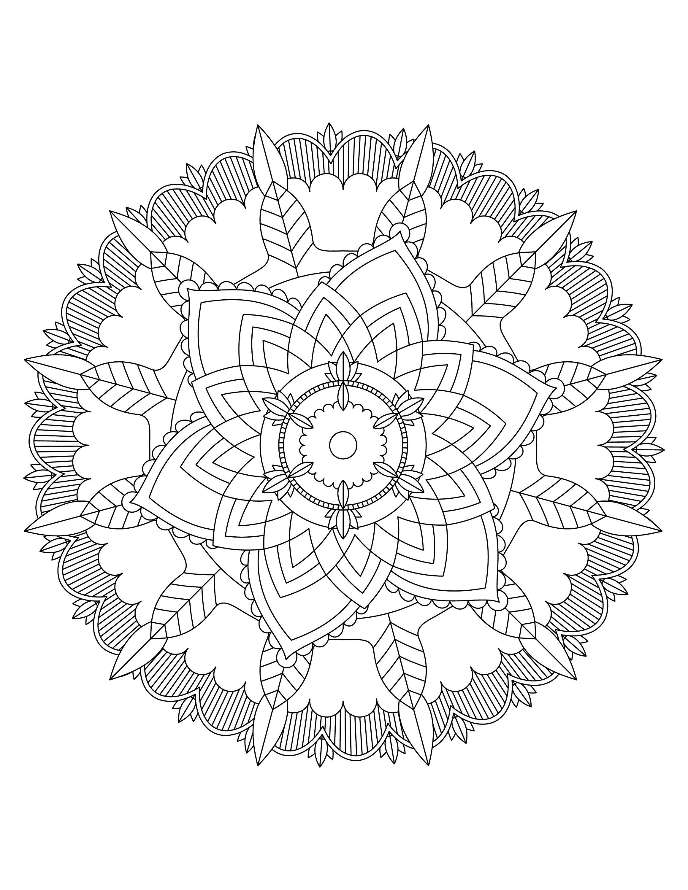 Five PDF Downloadable and Printable Mandalas for Downpload, Print and ...