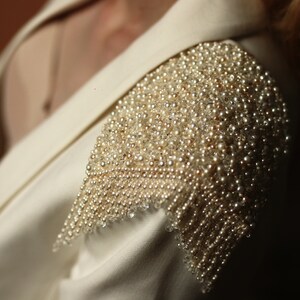 Beaded Embroidery Epaulettes, Wedding Dress Straps, Bridal Straps ...