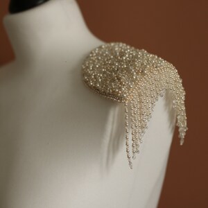 Beaded Embroidery Epaulettes, Wedding Dress Straps, Bridal Straps ...