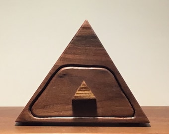 Unique Wooden Handmade Triangle Jewelry/trinket Box - Etsy UK