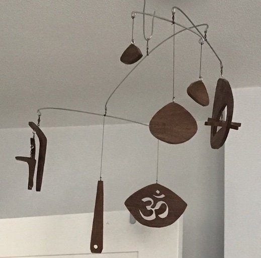 One of a Kind!! Artistic Mobiles Hand Made From Black Walnut ...