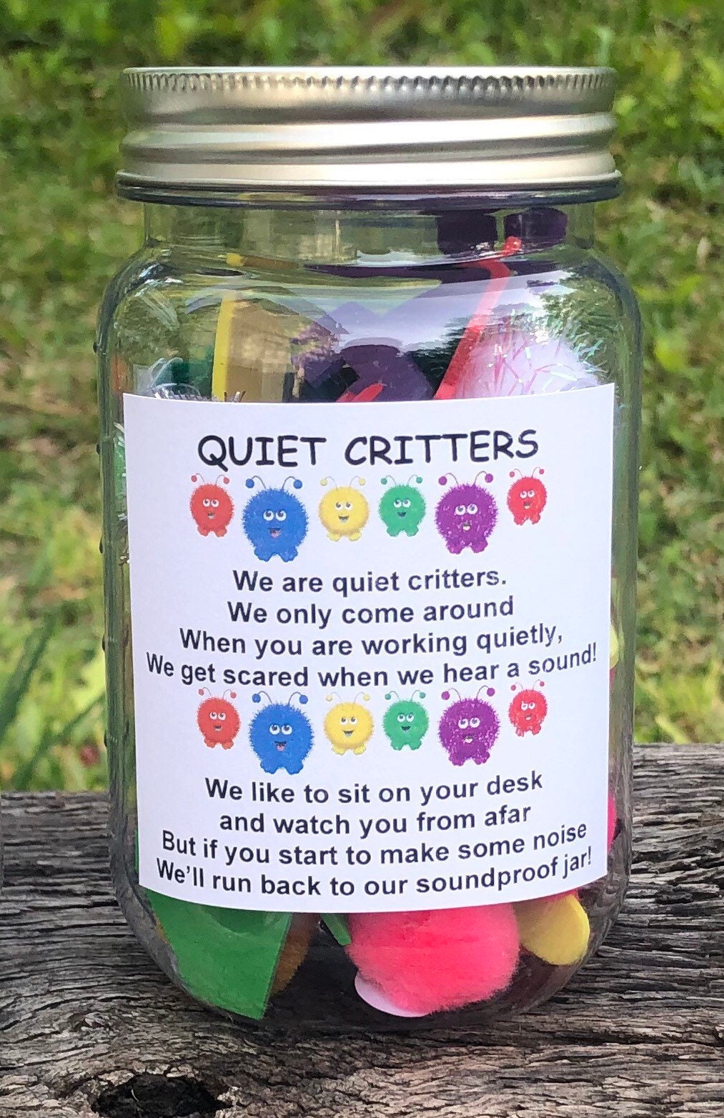 Quiet Critters Jar Behavior Classroom Management Tool - Etsy Australia