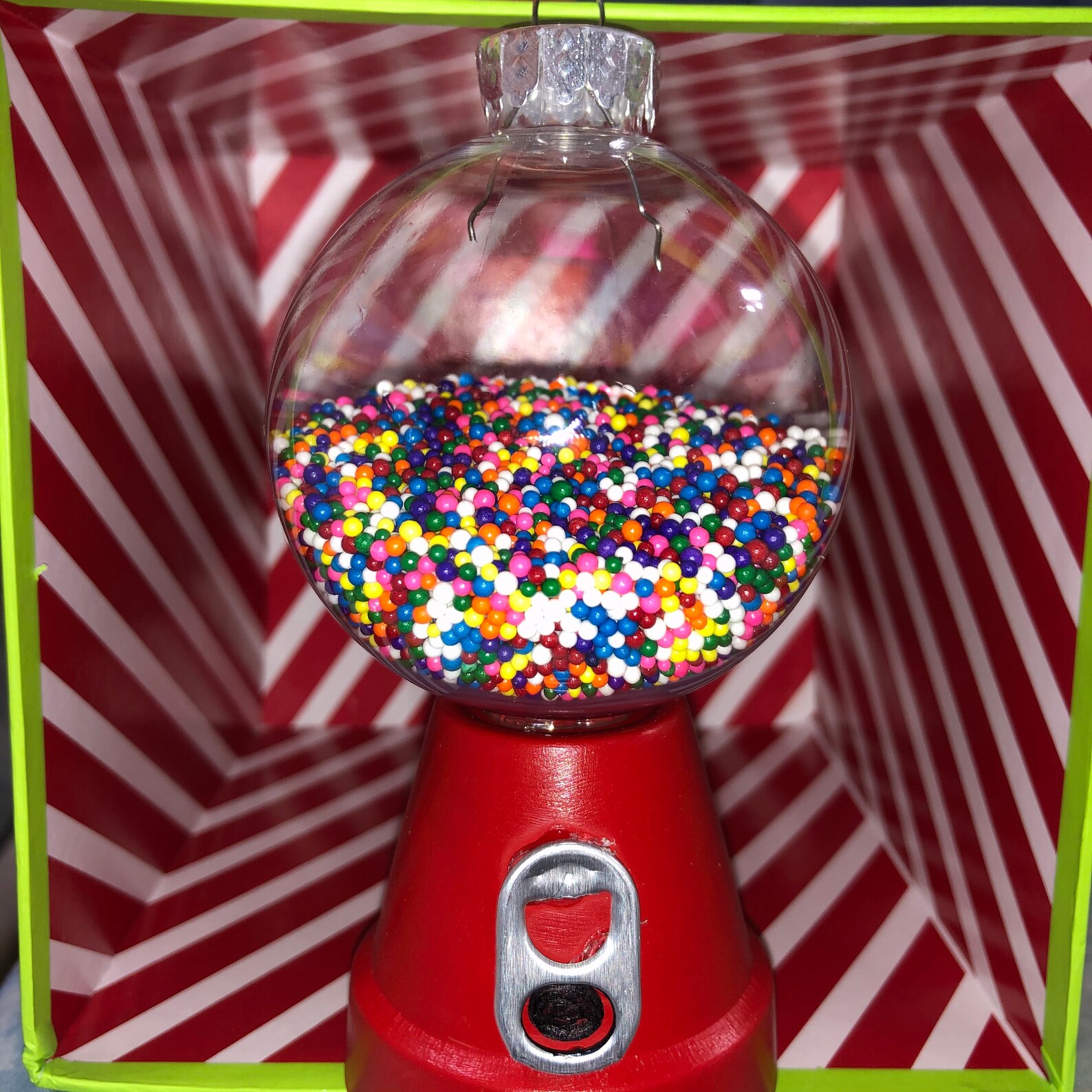 Set of 5 Gumball Machine Ornaments, Christmas Tree Ornaments, Christmas ...